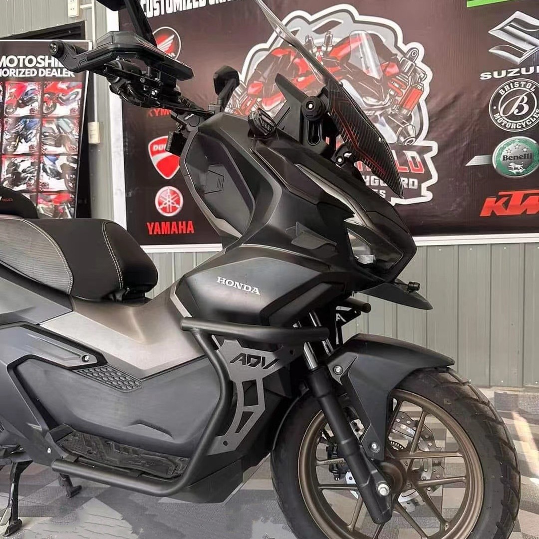 HONDA ADV 160 HALF CRASH GUARD MATTE BLACK HEAVY DUTY WITH ADV 160 LOGO DESIGN 1PAIR | Shopee ...