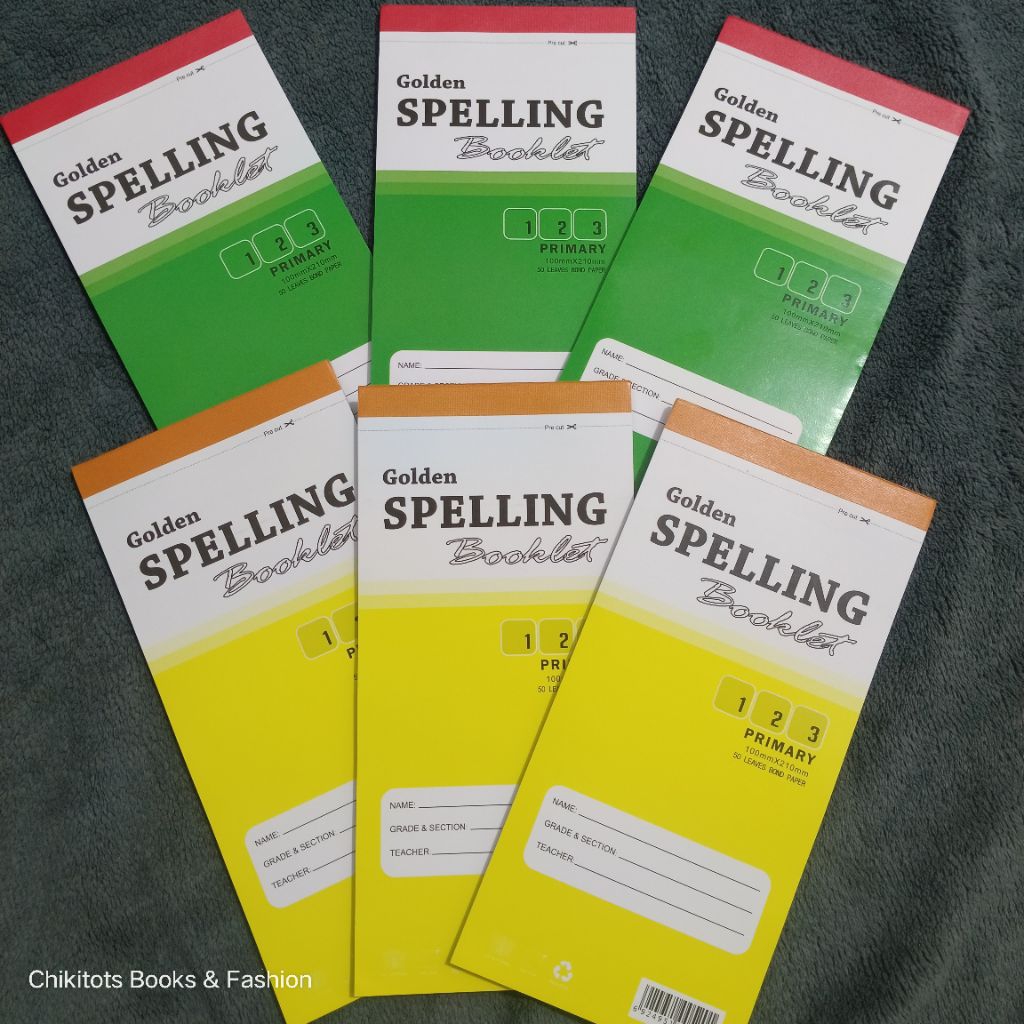 Spelling Booklet for primary and intermediate Grade 1,2,3 50lvs 4,5,6 ...