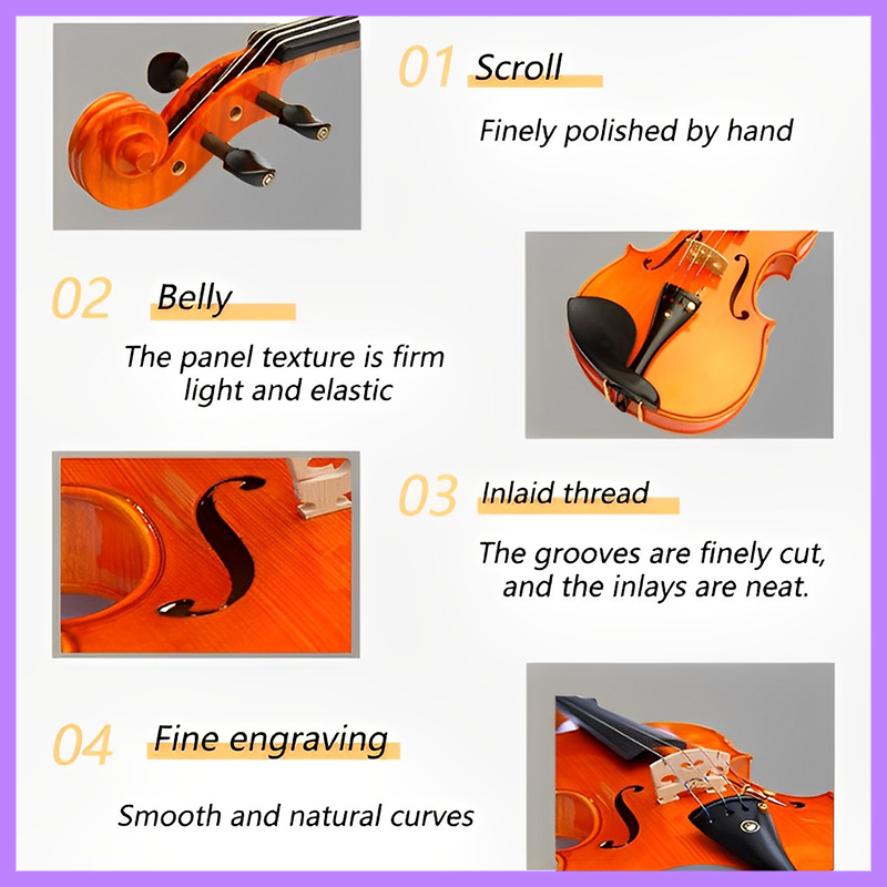 4/4 Full Size Violin Set for Beginners -Adult/Student Starter Kit with ...