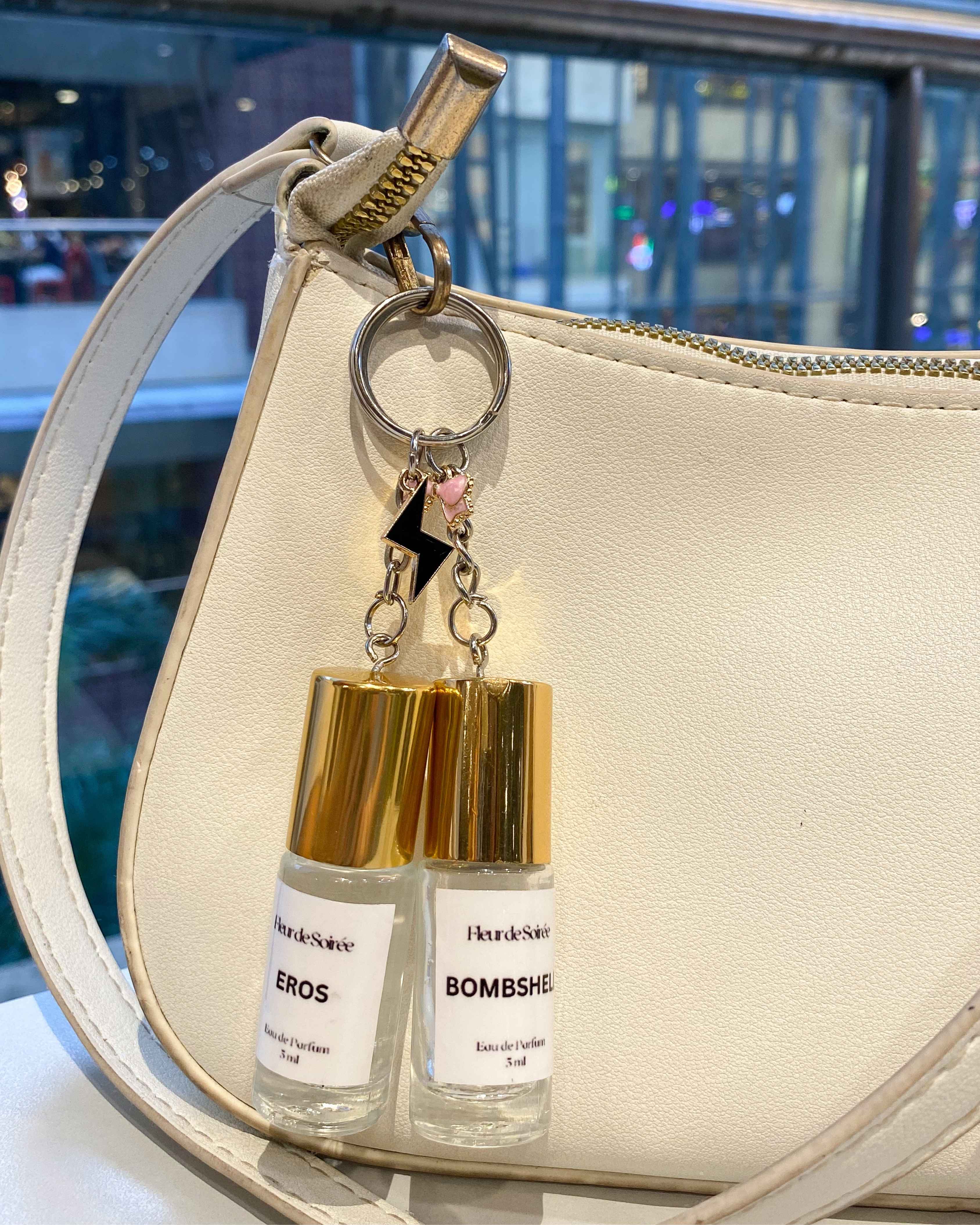 Perfume Keychain 5ml with Charms Anik-anik keychain, Bag Charms Ready ...