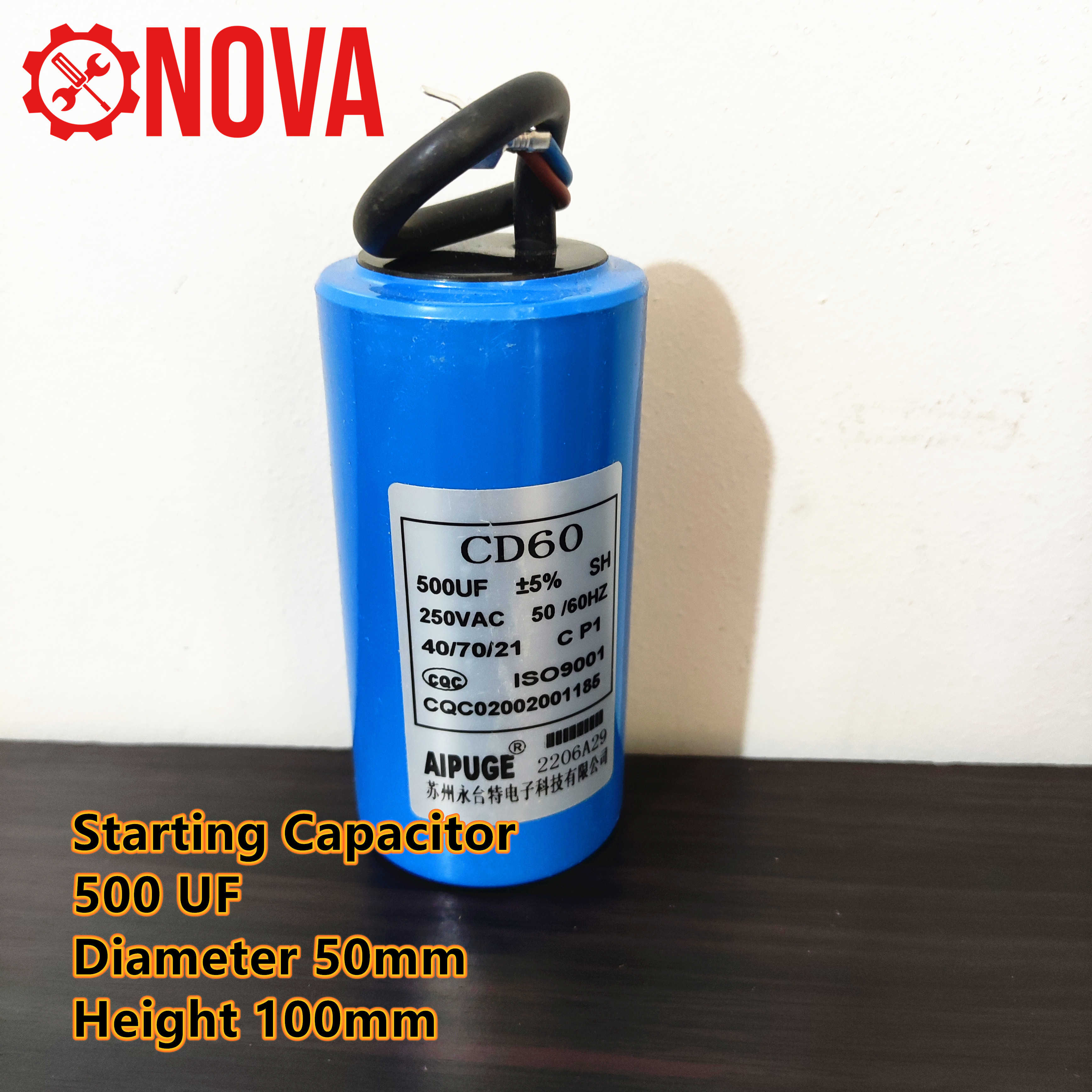 CD60 Motor Starting Capacitor 250VAC Blue 100uf 150uf 200uf 250uf 300uf ...