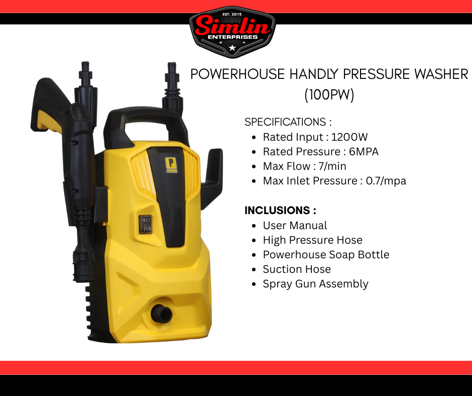POWERHOUSE HANDLY PRESSURE WASHER (100PW) | Shopee Philippines