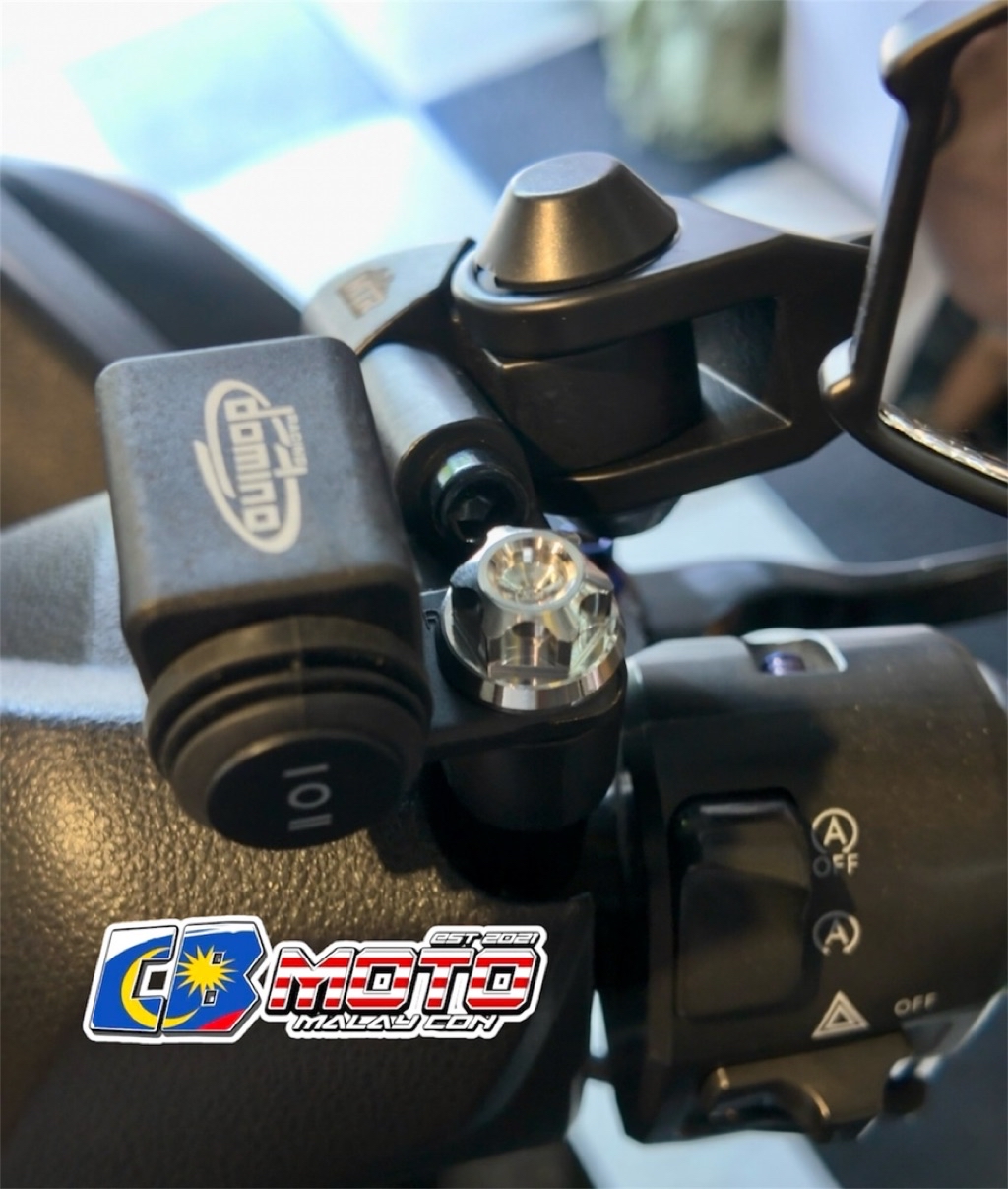 CNC SIDE MIRROR BOLT LONG THREAD FOR YAMAHA NMAX / AEROX / MIO I 125 ...