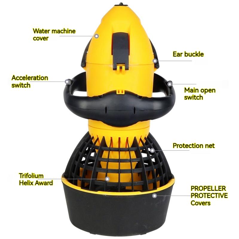 500W lead-acid battery submersible with brush water scooter diving ...