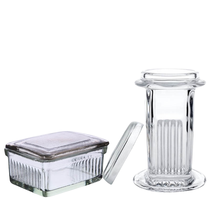 5Slide/10Slide Glass Staining Jar Glass Slides Staining Container Jar ...