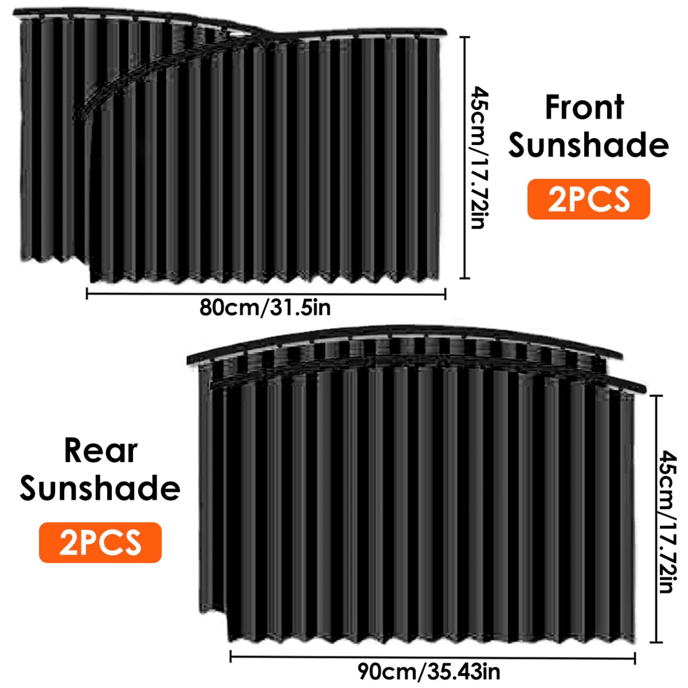 4PCS Universal Car Curtain Side Window Magnetic Car Windshield Sun ...