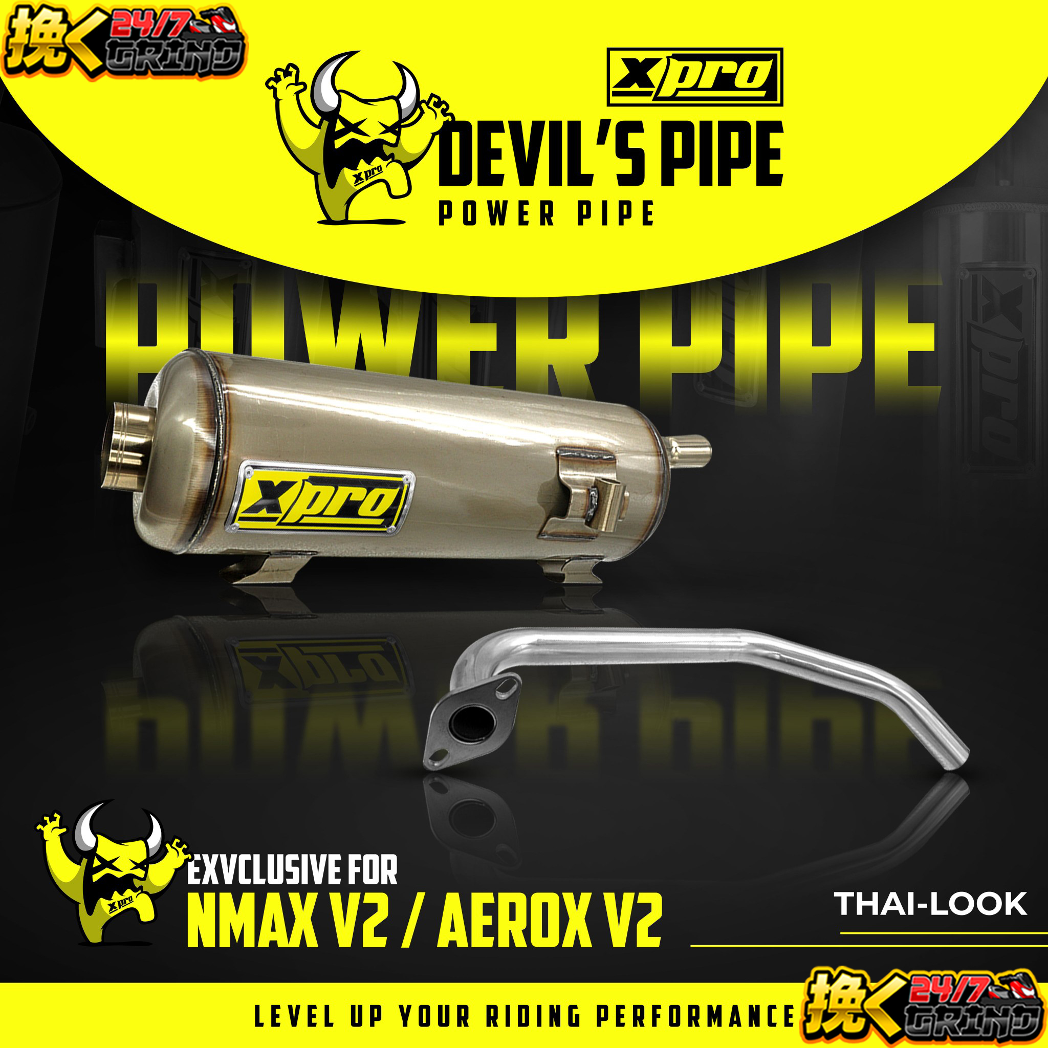 MT8 PIPE FOR NMAX V2 2020 (STAINLESS TIP) ORIG THAILAND | Shopee ...