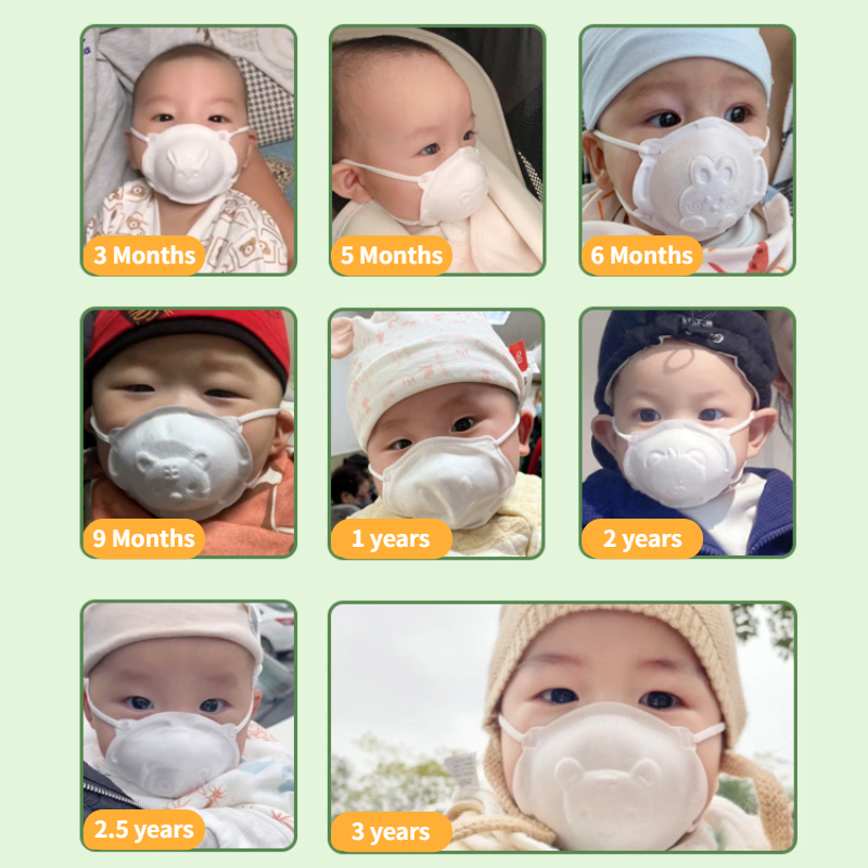 10 PCS Baby Mask 3D Stereoscopic Protective Mask Infant Face Mask ...