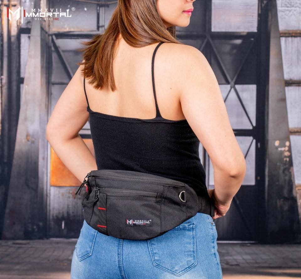 Immortal Belt Bag V2 (Waist Travel Bag) for Men & Women (Black) with ...