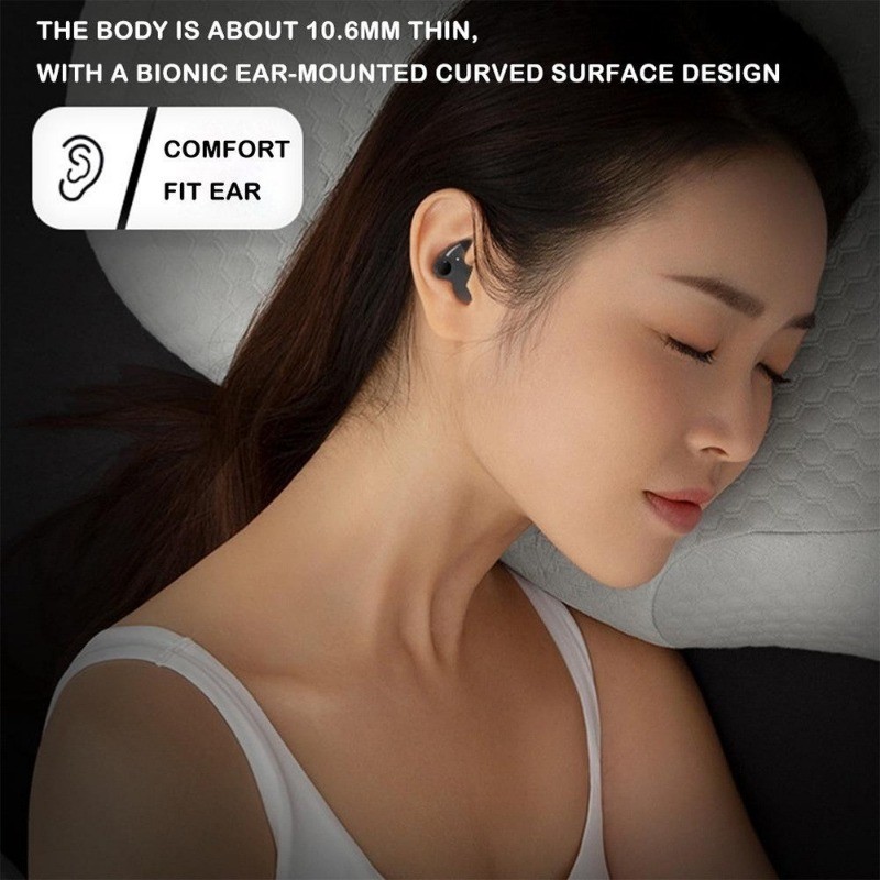 Mini Sleep Earbuds Wireless Noise Reduction Earphone Bluetooth 5.3 TWS ...