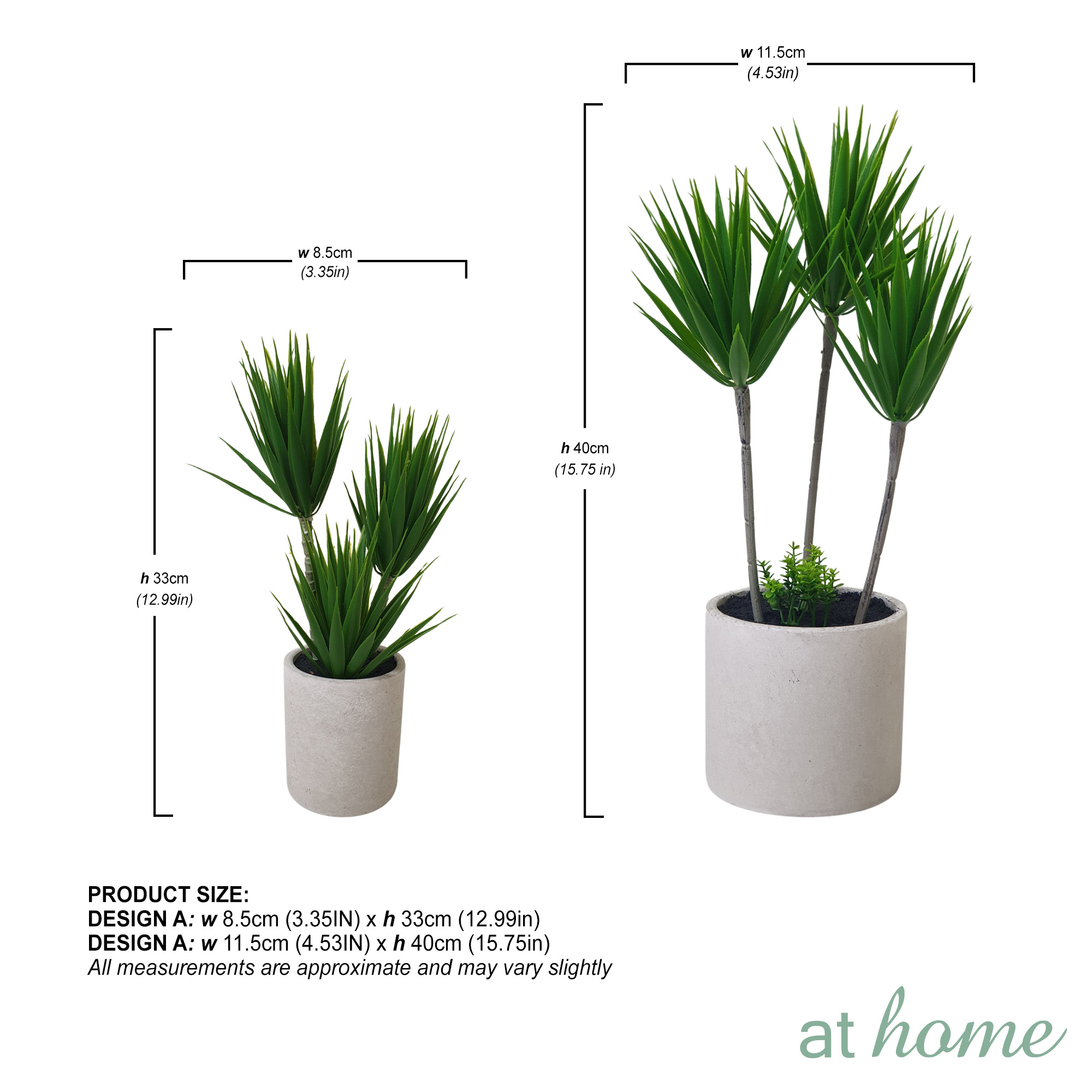AT HOME Artificial Potted Plant 1pc Xavia/Xanthia – Nordic Home Office ...