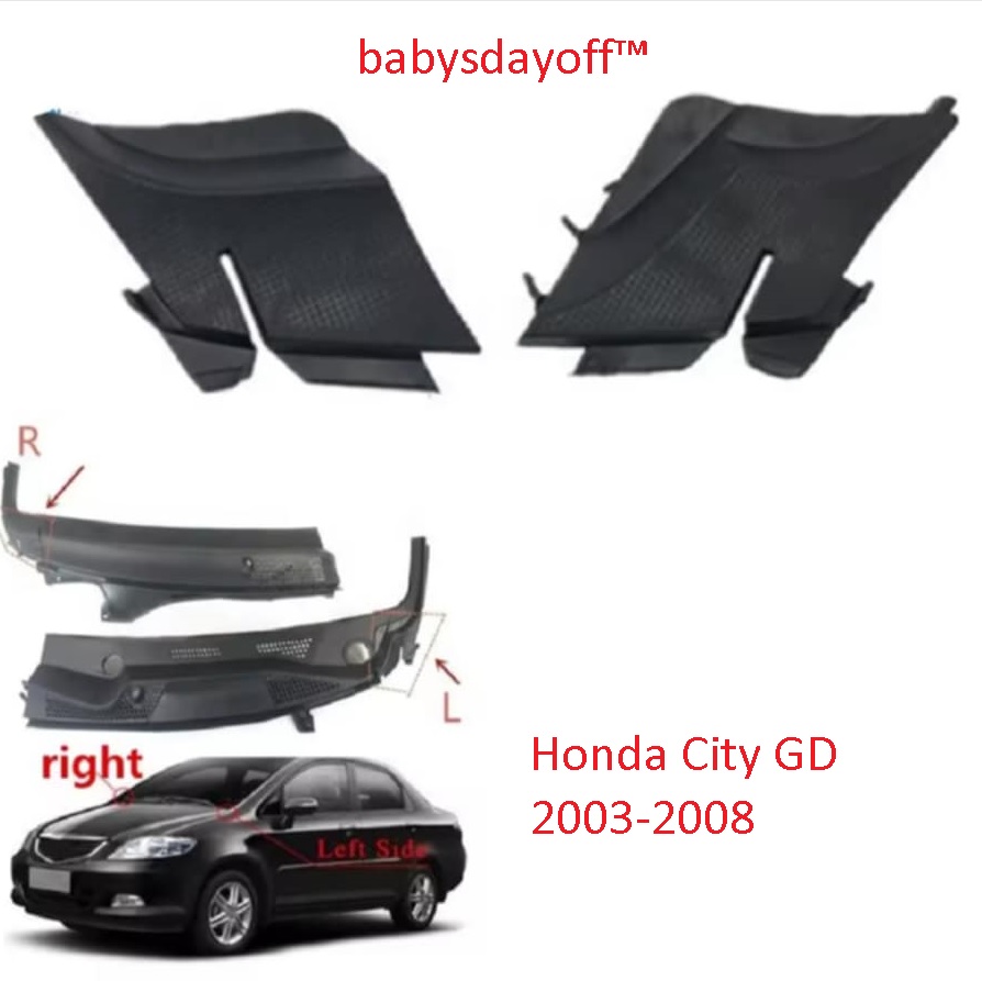 Honda CITY GD Engine Hood Hinge Cover for Honda CITY 2003-2008 GD1 GD3 ...
