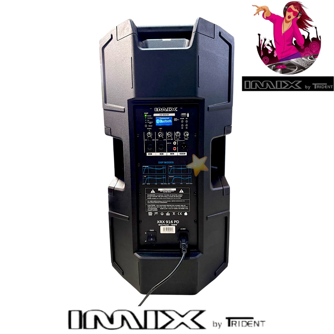 Imix By Trident 1pc XRX 916 PD 15 inch Active PA Speakers System ...