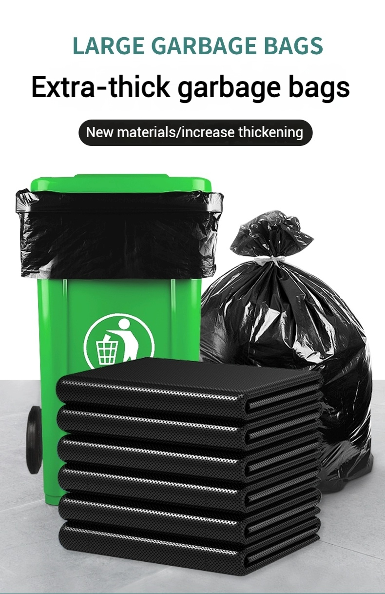 100Pcs Garbage bag 100pcs makapal Trash bag Black (S/M/L/XL/2XL/3XL ...
