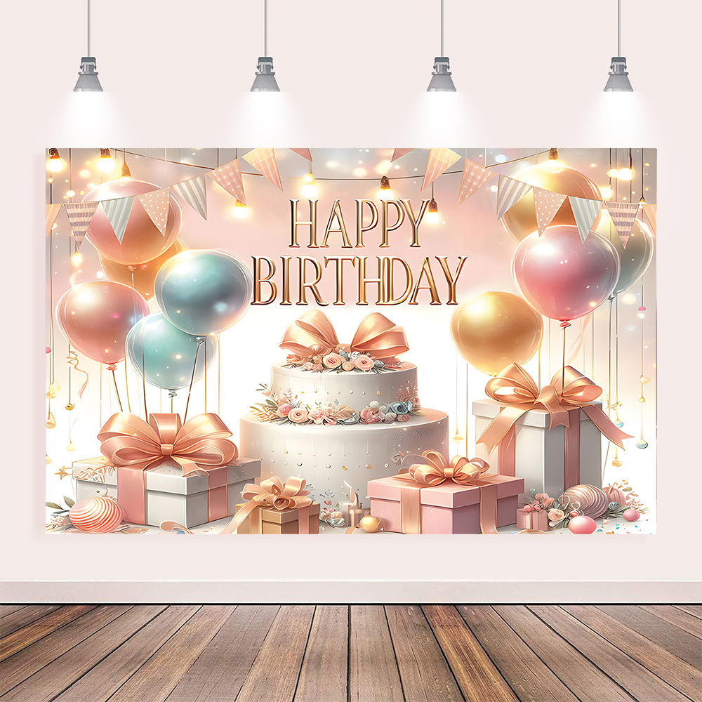 Happy Birthday Banner Backdrop For Birthday Banner Party Background ...