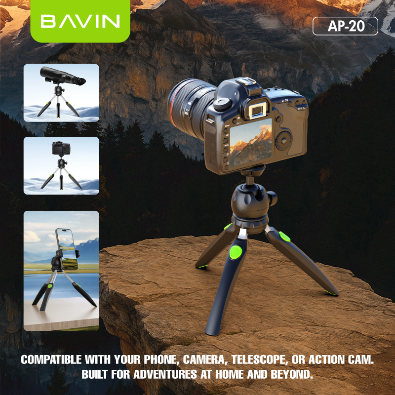 BAVIN P20 Mini Tripod Stand w/ Retractable Compact & Lightweight for ...