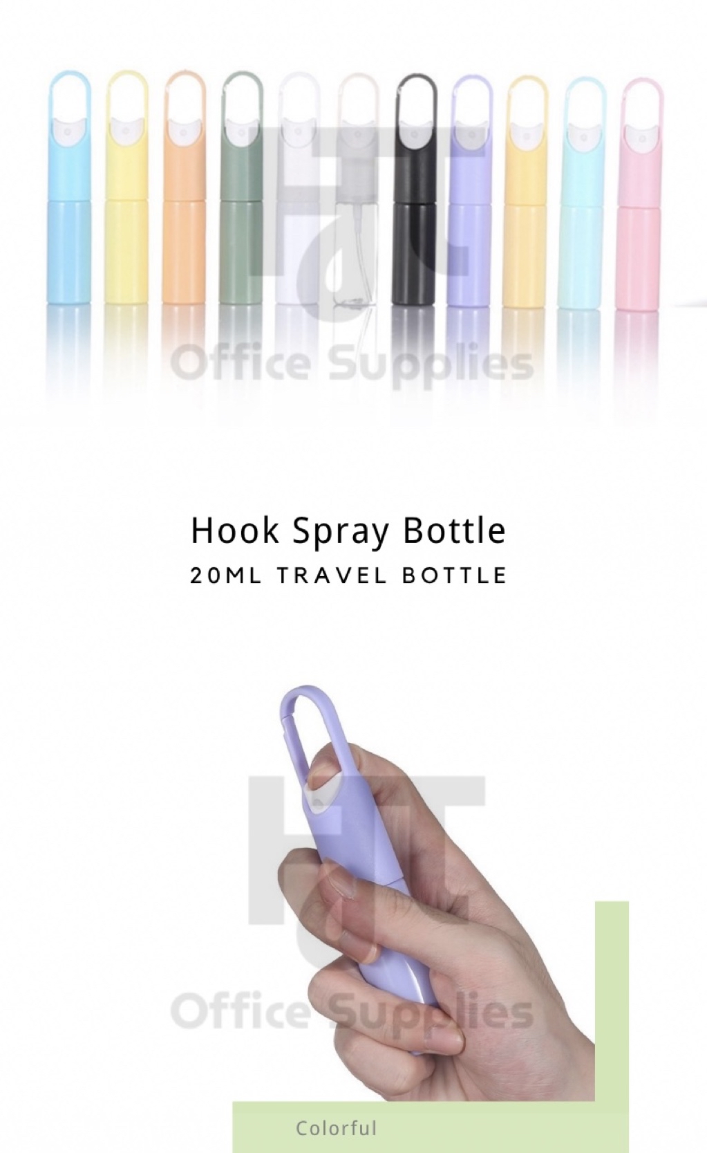 Hook Spray Bottle 20ml Refillable Travel Keychain Bottle Perfume ...
