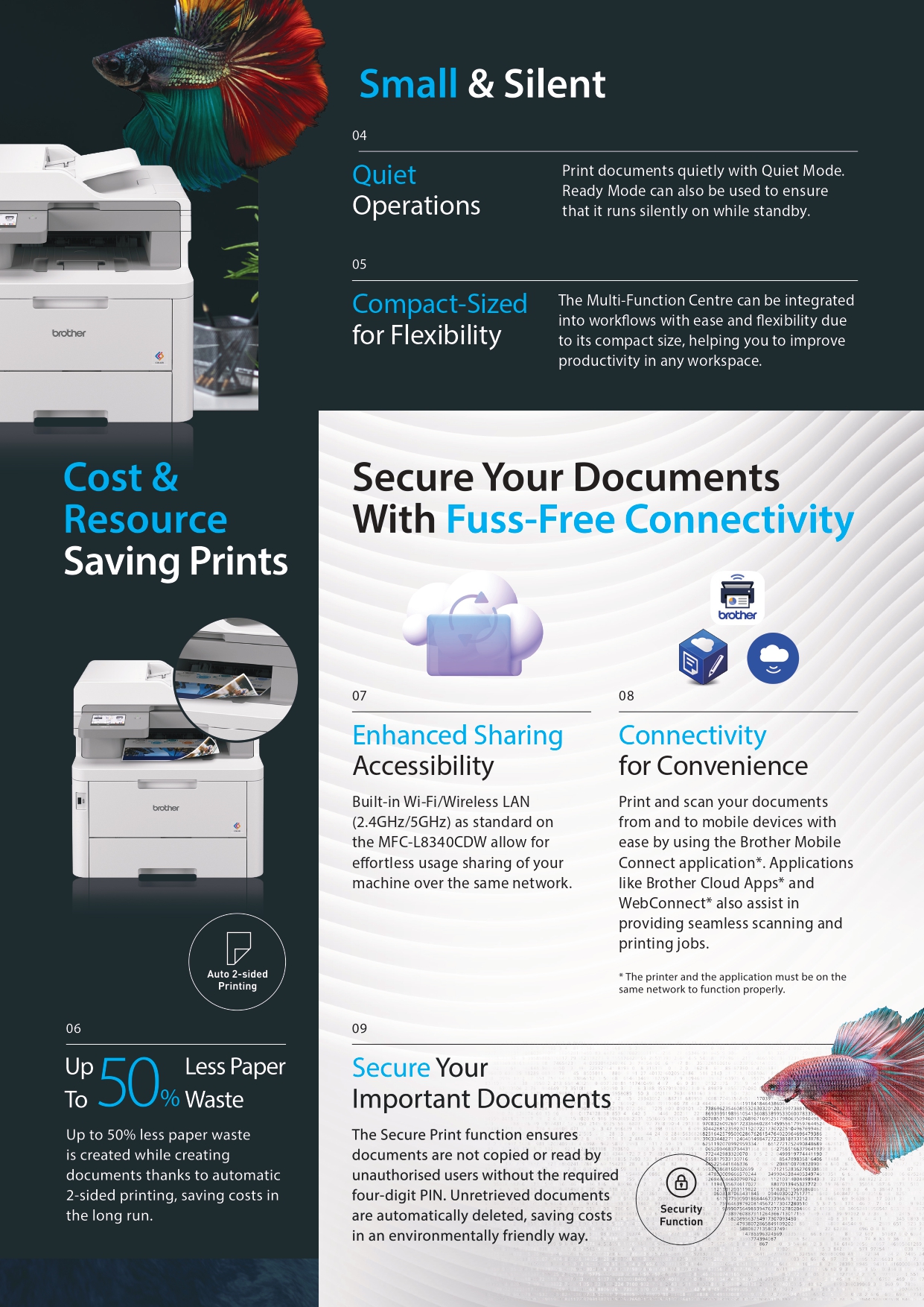 Brother MFC-L8340CDW 4in1 Laser Printer Colored Copier Scanner Fax ...
