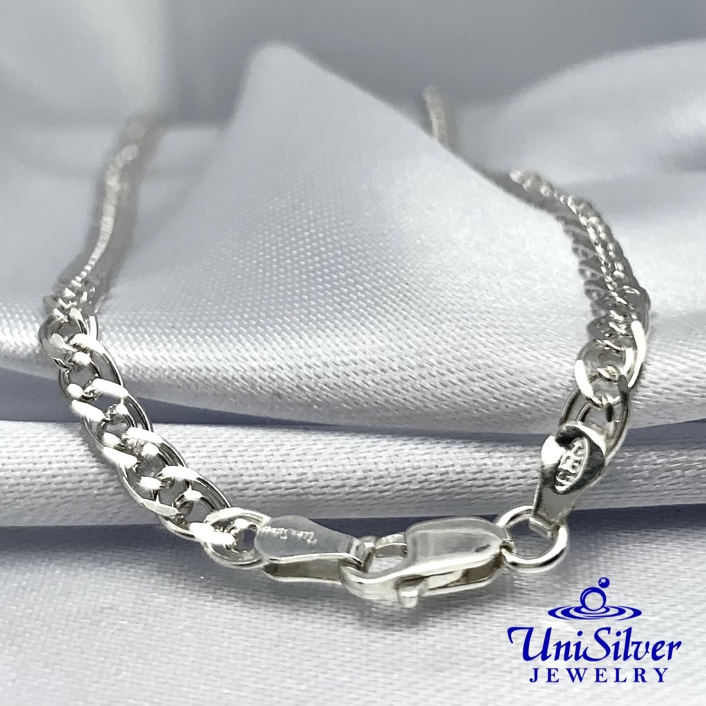 Unisilver 925 Sterling Nonna Chain Men's Necklace (MND49) | Shopee ...