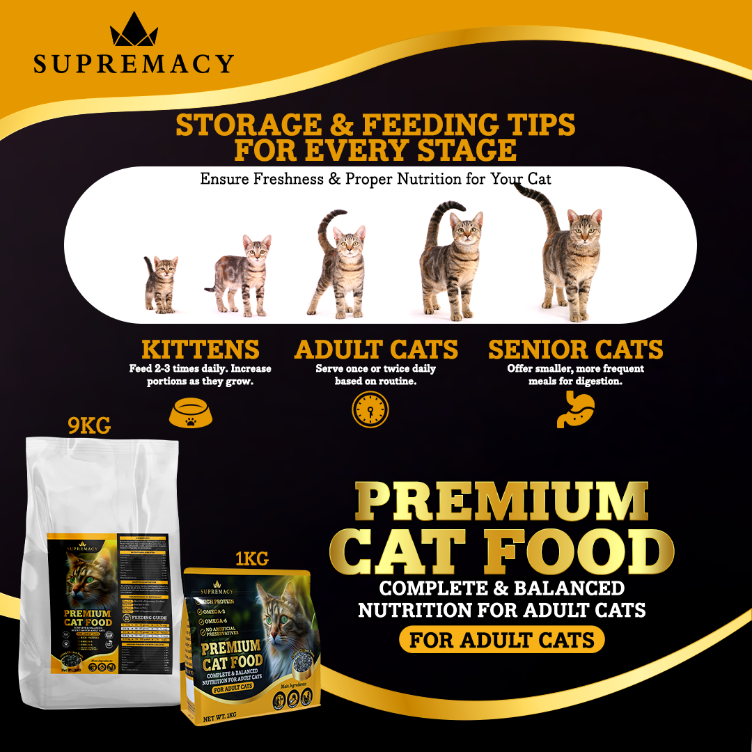 Supremacy Premium Cat Food 1kg Trial Pack Complete Balanced Nutrition ...