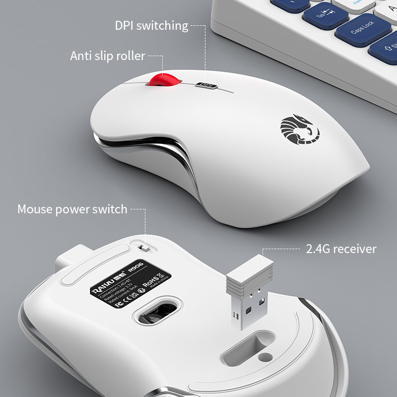 Zeus x Raiku R906 Wireless Keyboard Mouse Set - 2.4G/BT Scissor Keys ...