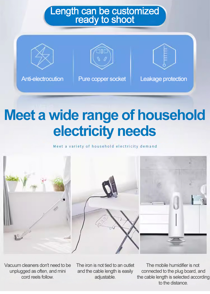 50/30/15 Meters Extension Wheel Cable Reel 220V Cord w/ HEAVY DUTY ...