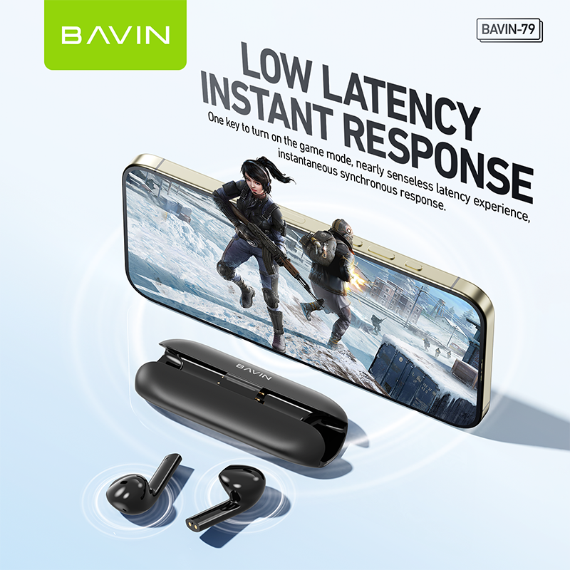 BAVIN BA79 TWS Bluetooth Earphones High Stereo Sound Wireless Earbuds w ...