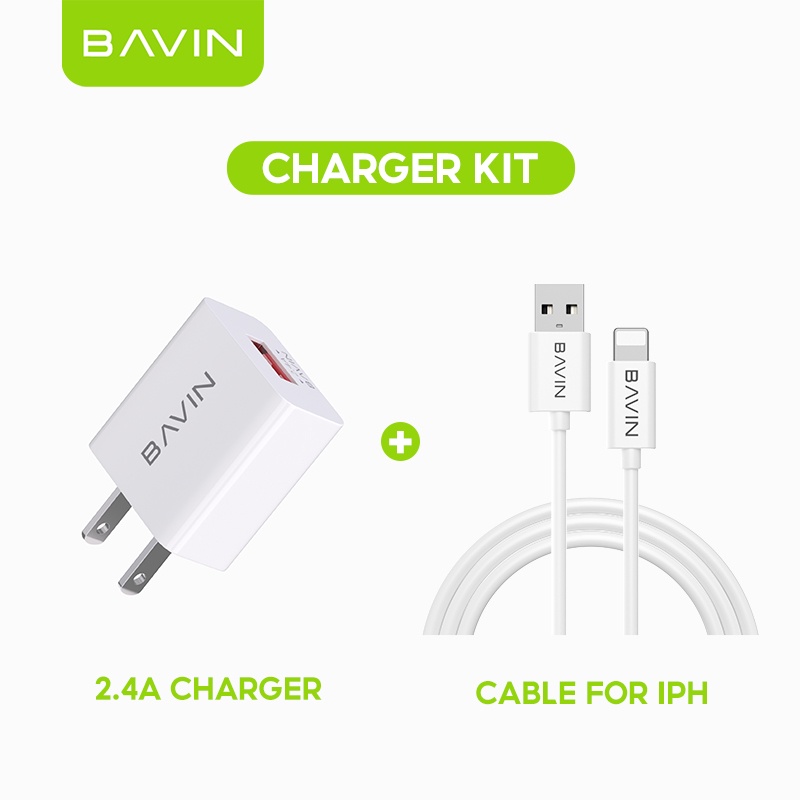 Original BAVIN 1.3A/2.4A Fast Charger Adapter With Cable For Android ...