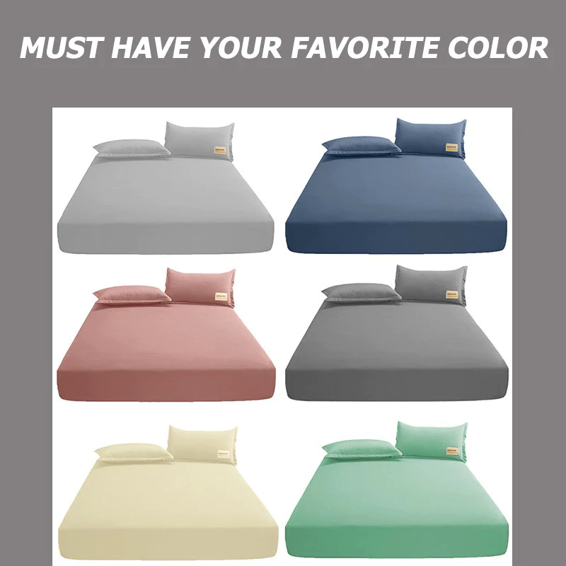 3in1 Fully Garterized Plain Bedsheets Bedsheet No Lukot No Gusot Queen ...