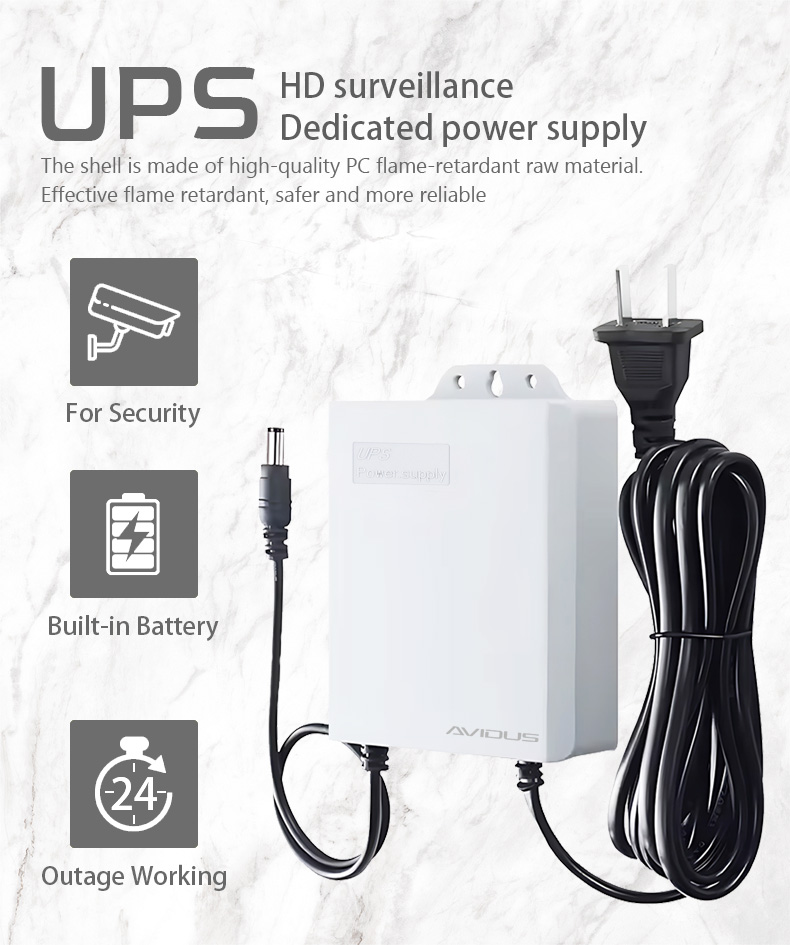 AVIDUS 12V 1.5A True 6000mAh Mini UPS Battery Backup for WiFi Router ...
