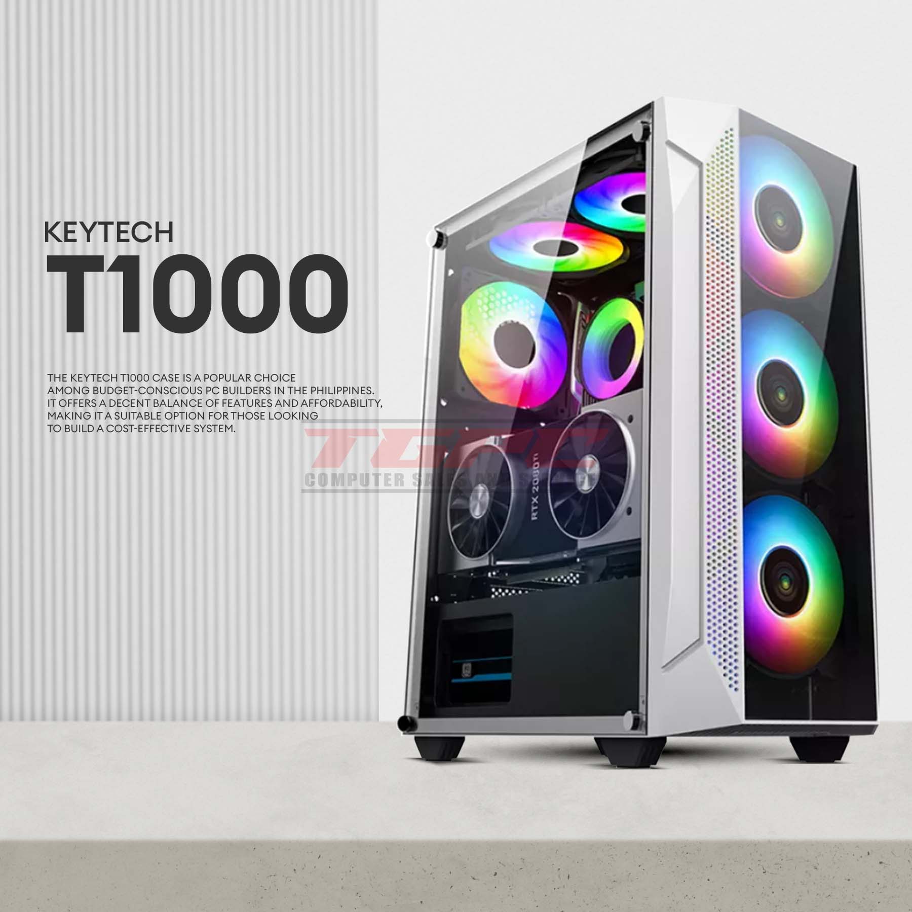 Keytech T1000 Tempered Glass Mid Atx Computer Case | Shopee Philippines