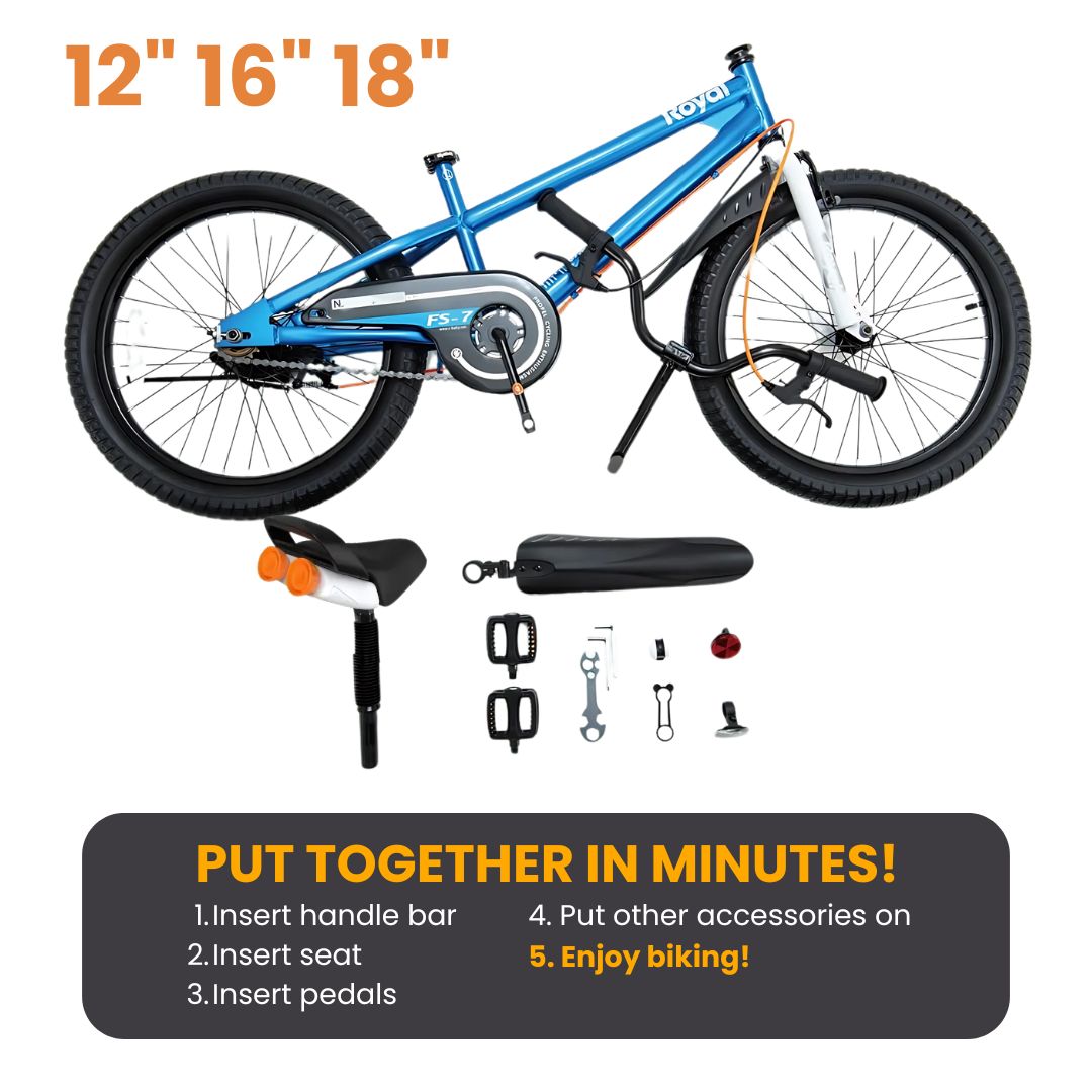 RoyalBaby Freestyle 7.0 Kids Bike 16" (16B-GP) Collection With Training ...