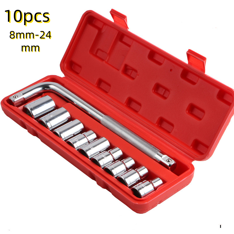 10pcs Bicycle Motorcycle Car Repairing Tool Set 10 Pcs Socket Wrench ...