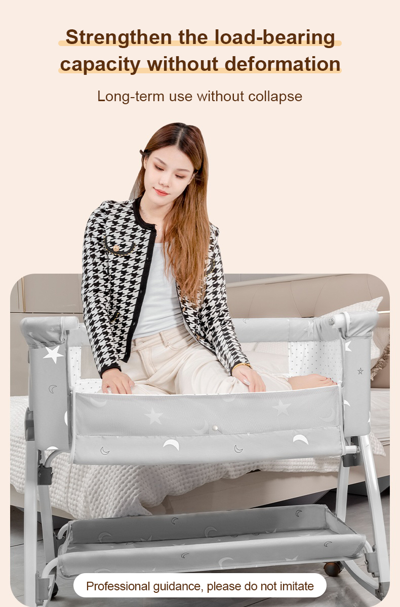 Newborn Baby Crib 0-3 years Multifunctional Baby Rocking Bed Bassinet ...