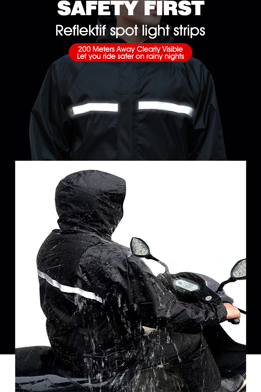 Rain Coat For Motorcycle Kapote Waterproof Adult RainCoat Outdoor ...