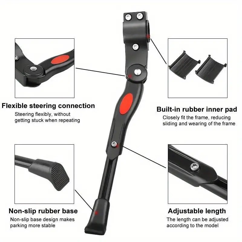 Adjustable Aluminum Alloy Bike Kickstand Universal Fit for MTB, Road ...