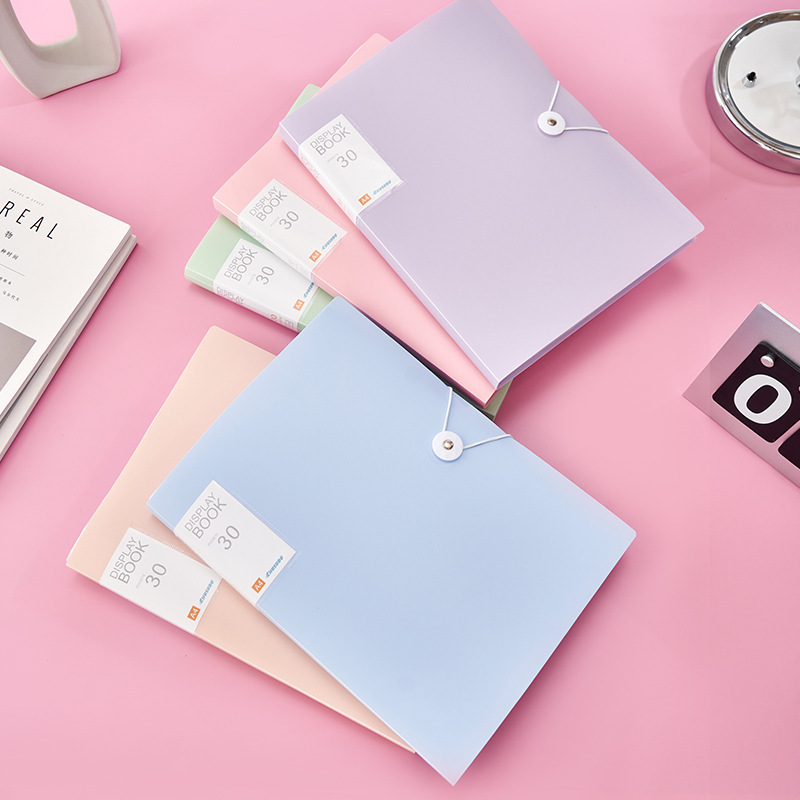 30/60 Pages Clear Book File Organizer A4 Test Paper Folder Protectors ...