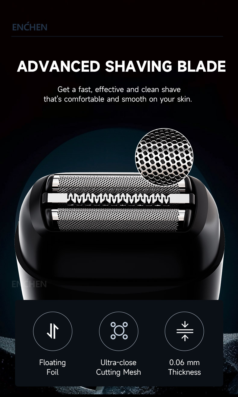 ENCHEN Mini Foil Shaver MS002 Compact Electric Razor With 3 Flexible ...