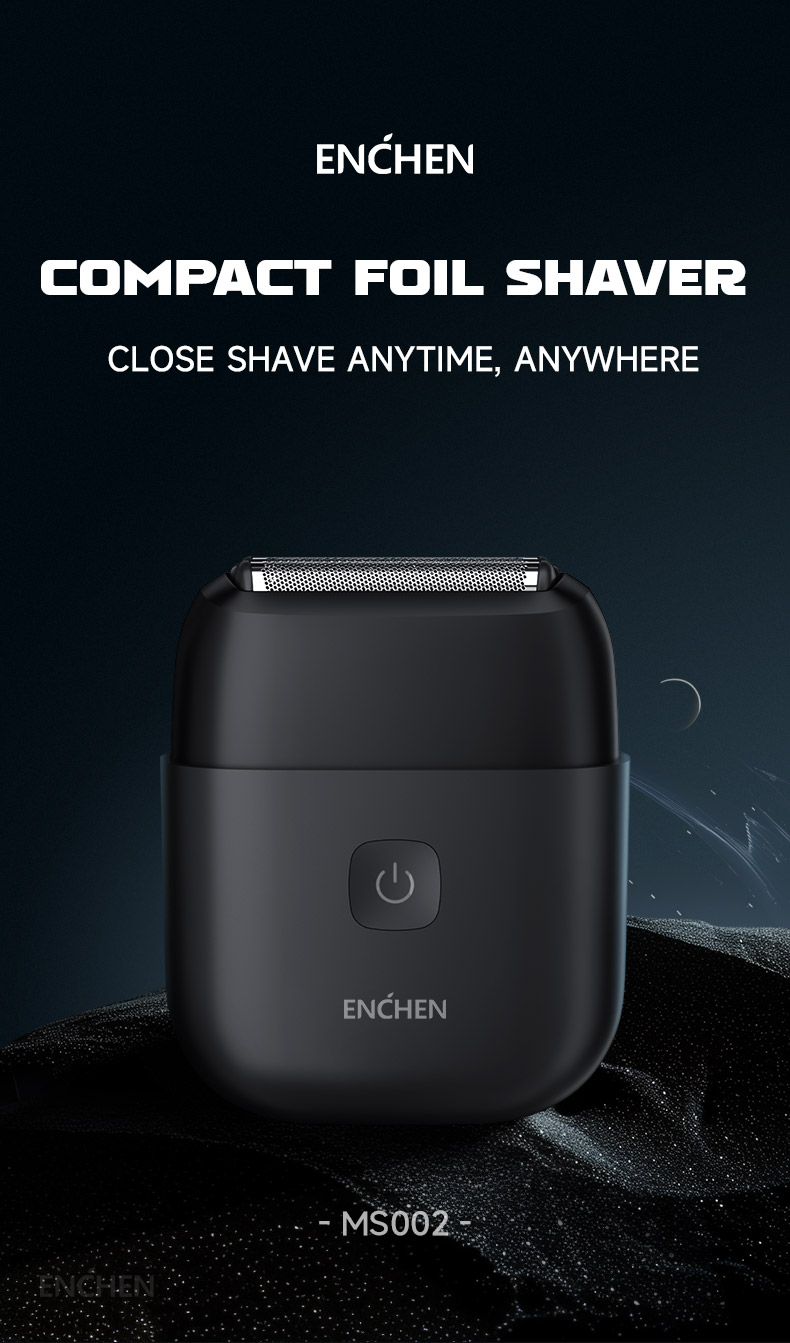 ENCHEN Mini Foil Shaver MS002 Compact Electric Razor With 3 Flexible Blade Heads Powerful Motor ...
