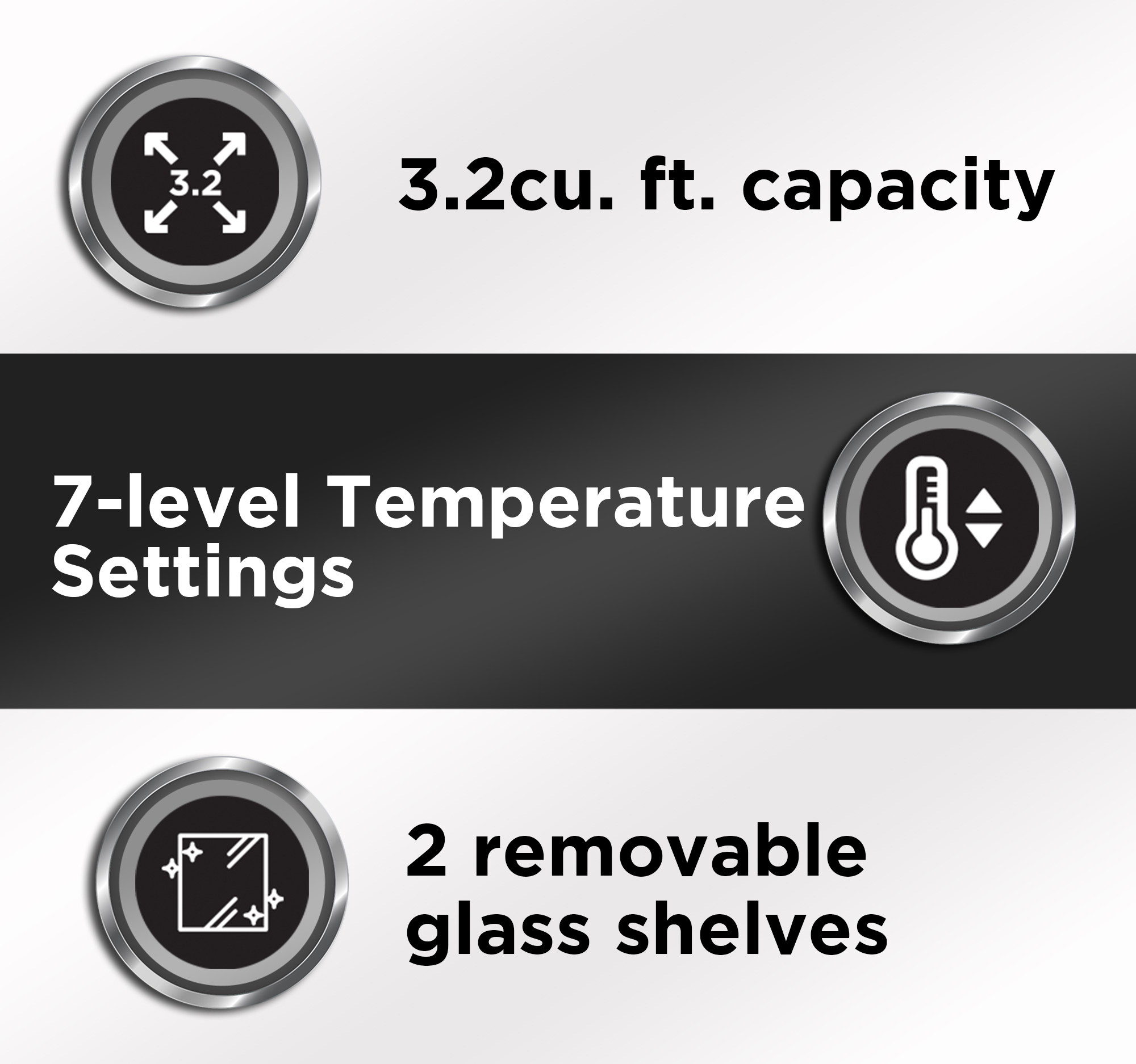 Dowell Mini Bar Refrigerator Reversible Door 3.2 Cu.ft. Capacity MBR ...