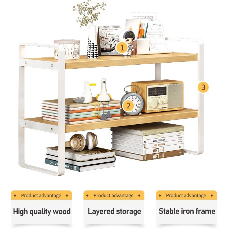 Wood Computer Stand Laptop Home Desktop Shelf Storage Desktop Rack For ...