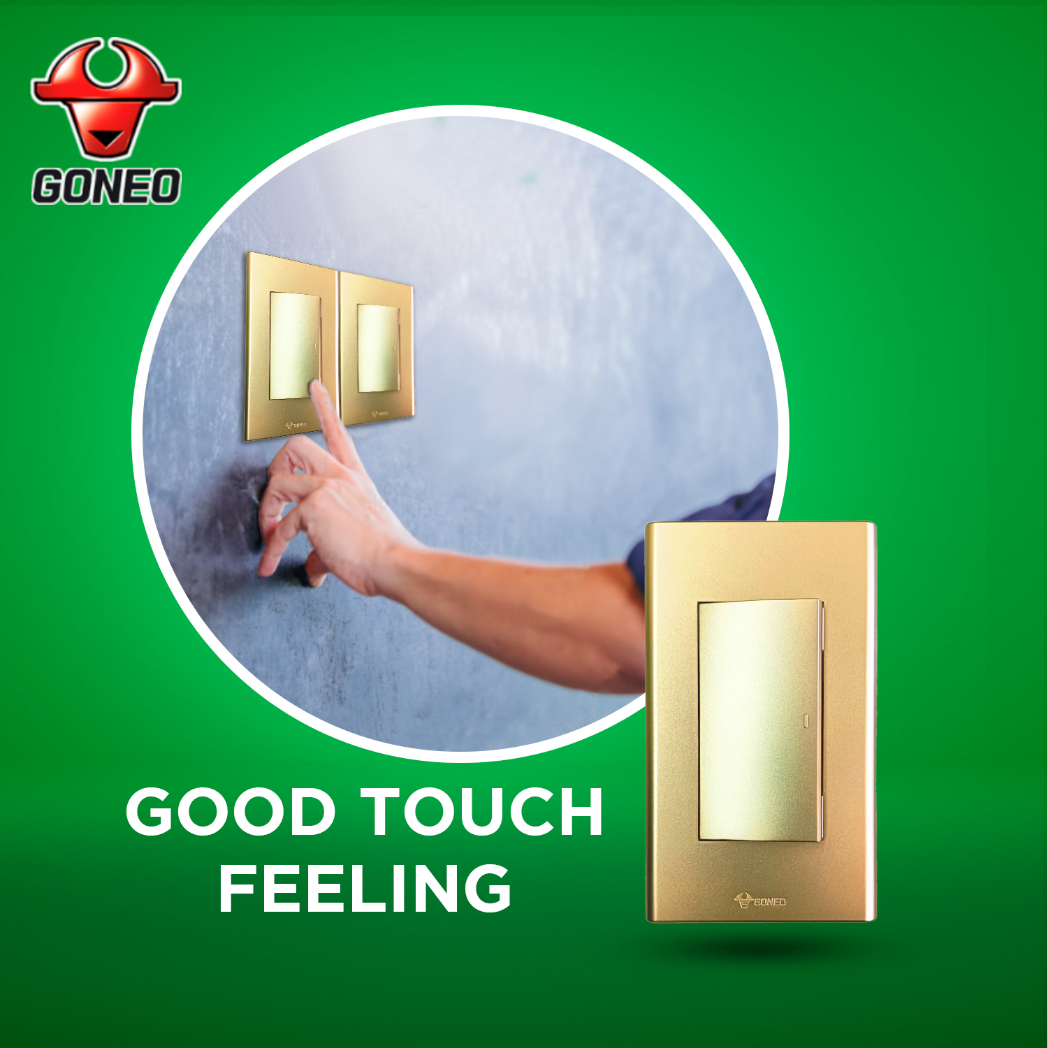 GONEO 1 Gang 1 Way Switch 16A with High Power Rating and Flame Radiant ...