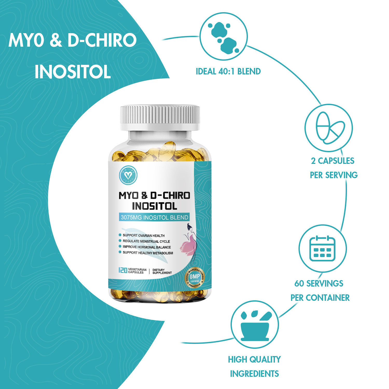 Omilay Myo & D-Chiro Inositol Capsule Support Ovarian Function ...