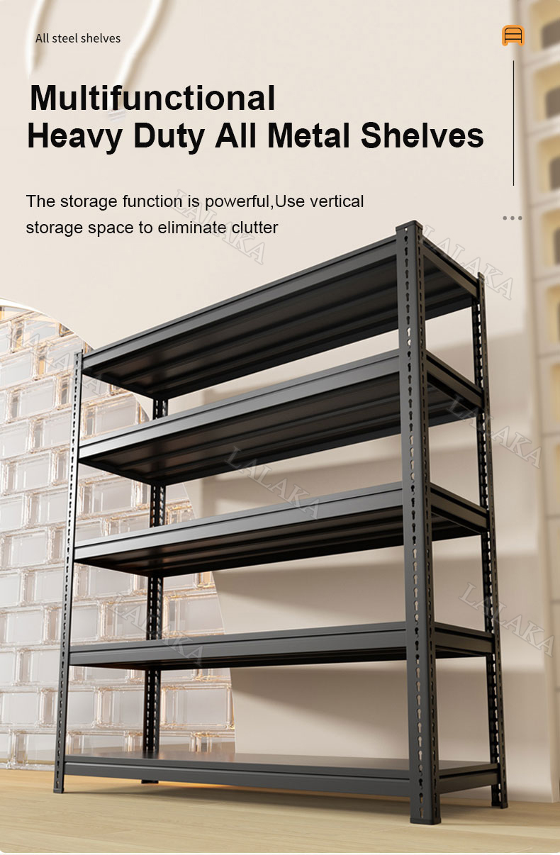 6 Layer Metal Rack Steel Self Heavy Duty Organizer Shelves Boltless ...