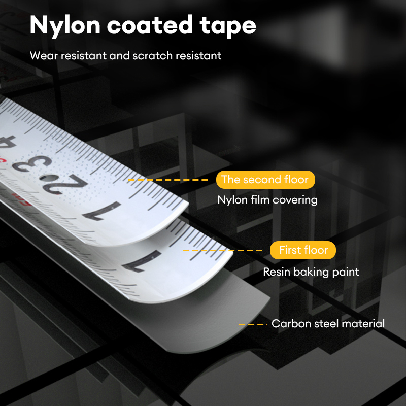 Deli Tools Measuring Tapes Professional Nylon Coating Metro Steel Heavy ...