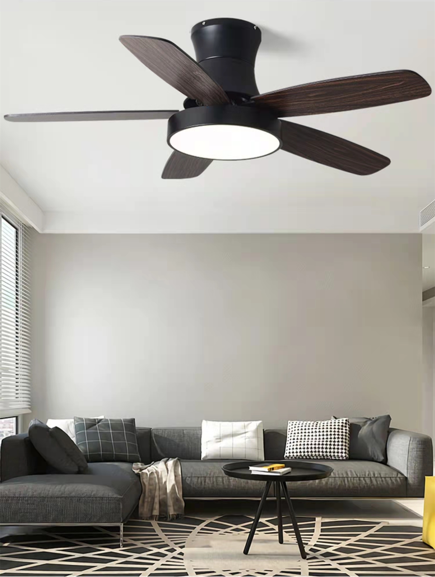 CHNT Ceiling Fan With Light Home Living Room Dining Room Dormitory Big ...