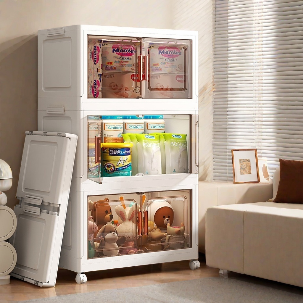 Foldable Cabinet for Clothes foldable locker Dustproof Cabinets ...