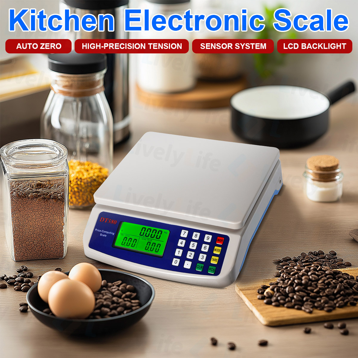 Digital Scale Weight Rechargeable Digital Price Computing Scale 30kg ...