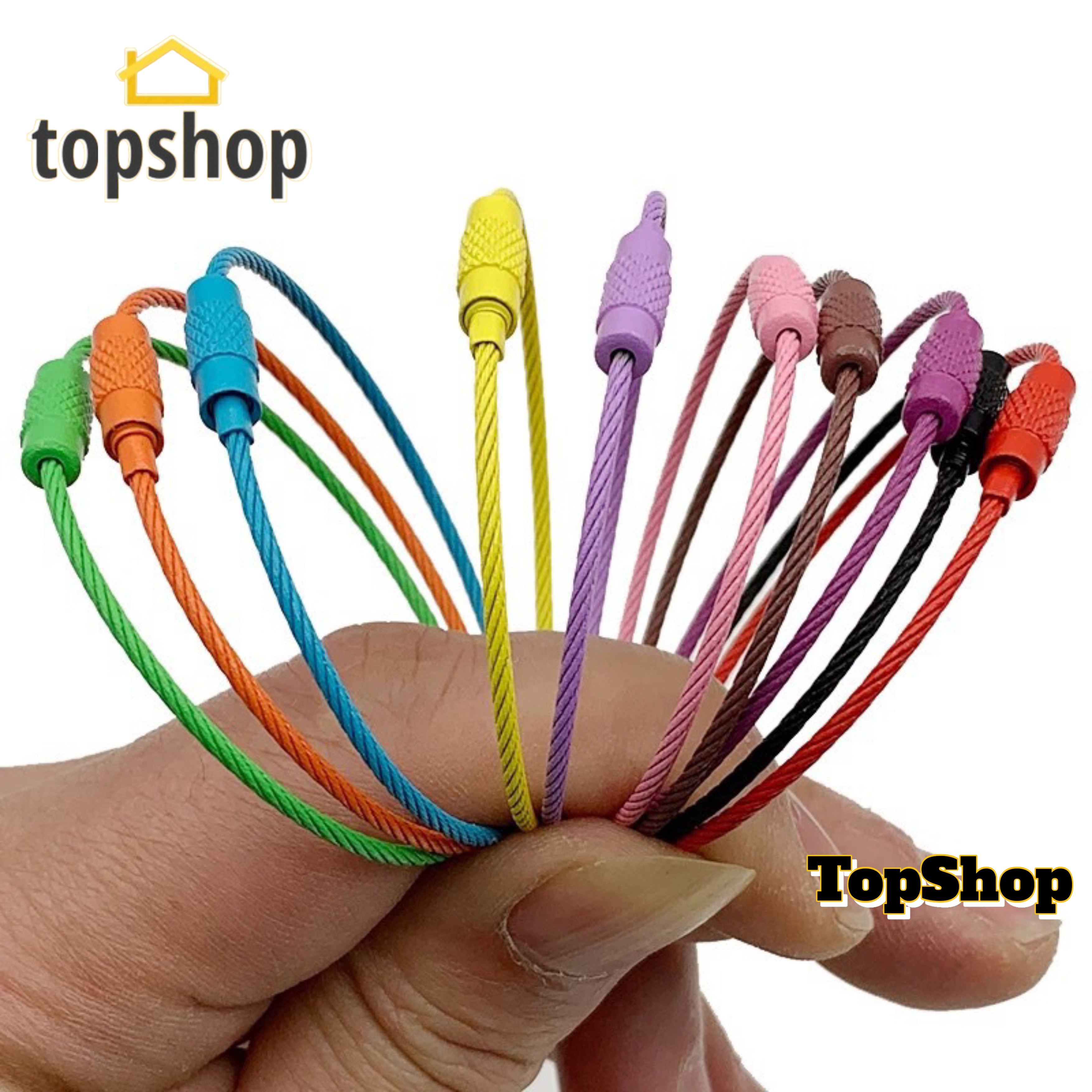 TOPSHOP 1pc Mix color Colorful Keychain Stainless Steel Carabiner Key ...