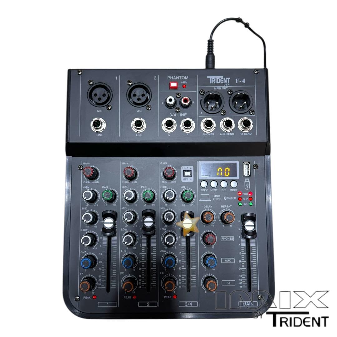 Trident F4 4 channel Mini Mixer Interface Paths | Shopee Philippines